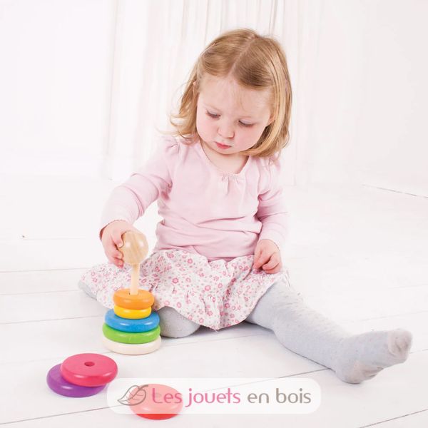 Regenbogen-Stapler - Bigjigs Toys - Holzspielzeug